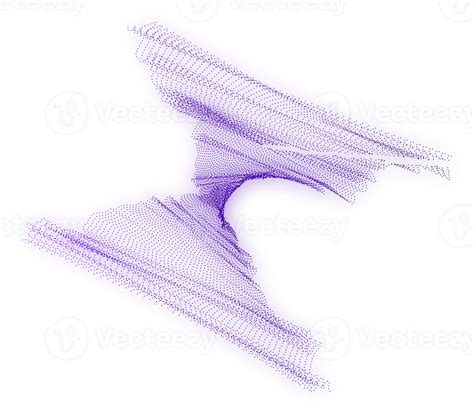 Abstract Wavy Lines Element Flowing Particles Wave Pattern 3d Curve Halftone 35442571 Png
