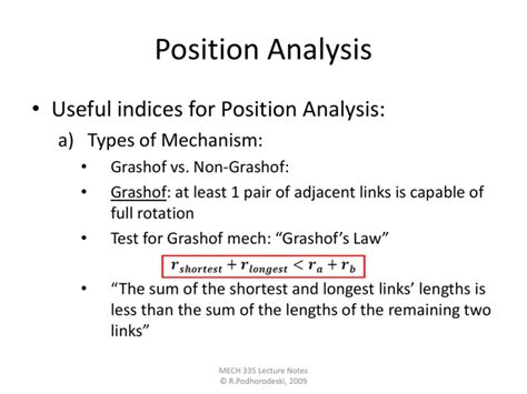 Position Analysis