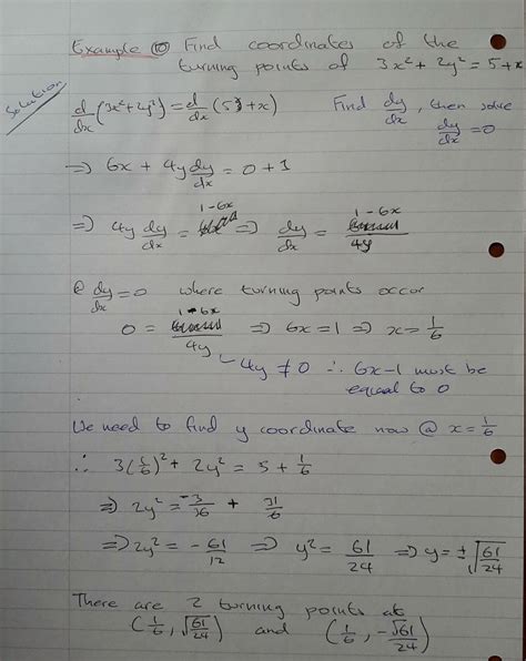 A Level Maths Notes A Differentiation Implicit Differentiation Part