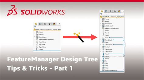 Featuremanager Design Tree Tips And Tricks Part 1 Youtube