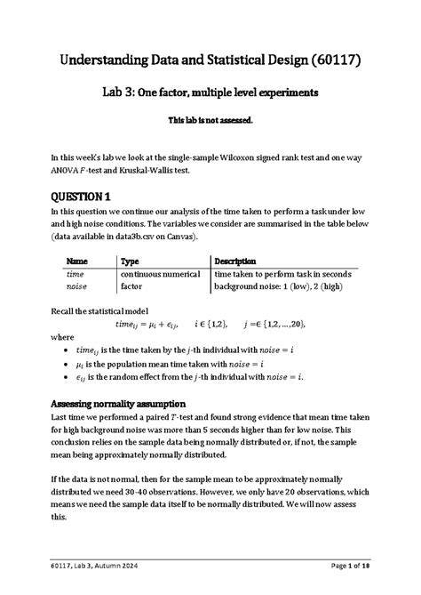 lab 3 solutions understanding data and statistical design 60117 lab