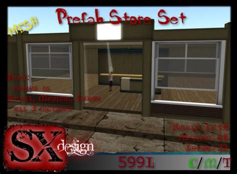 Second Life Marketplace ~sxd~ Prefab Mesh Store Set