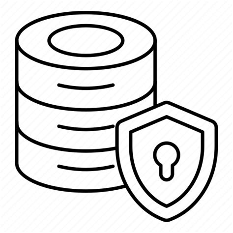 Secure Database Datacenter Data Storage Server Hosting Icon
