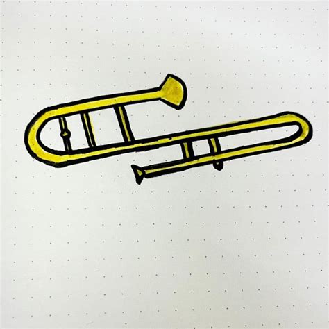 How To Draw A Trombone 8 Step By Step For Beginners Approaching Home