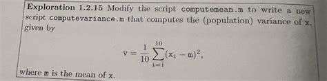 solved exploration 1 2 15 modify the script computemean m to