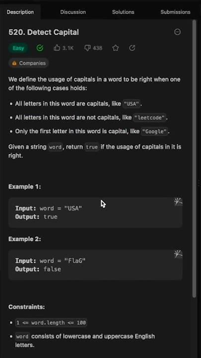 Detect Capital Leetcode 520 • Python One Line Solution • Software