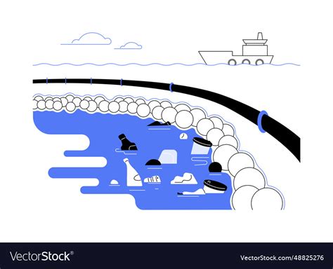 Ocean Cleanup Project Abstract Concept Royalty Free Vector