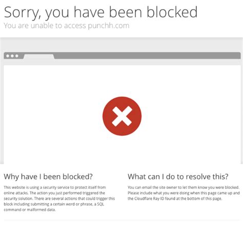 Why Is There An Error Message Sorry You Have Been Blocked When