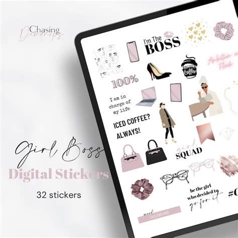 Girl Boss Sticker Collection Girl Boss Digital Stickers Etsy