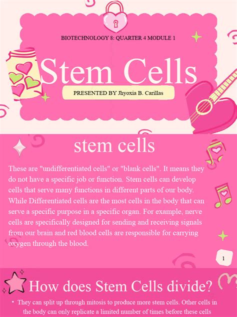Quarter4module1 Stem Cells Pdf Cell Potency Stem Cell