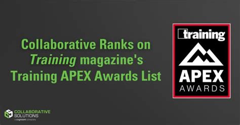 Collaborative Solutions Llc On Linkedin Learninganddevelopment Trainingmagazine Apexawards