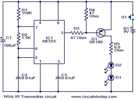 Simple Ir Transmitter Circuit Diagram Circuit Diagram