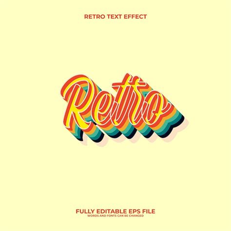 Premium Vector Retro Text Effect
