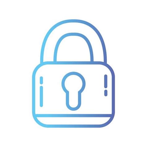Line Padlock Security Protection Object To Privacy Information