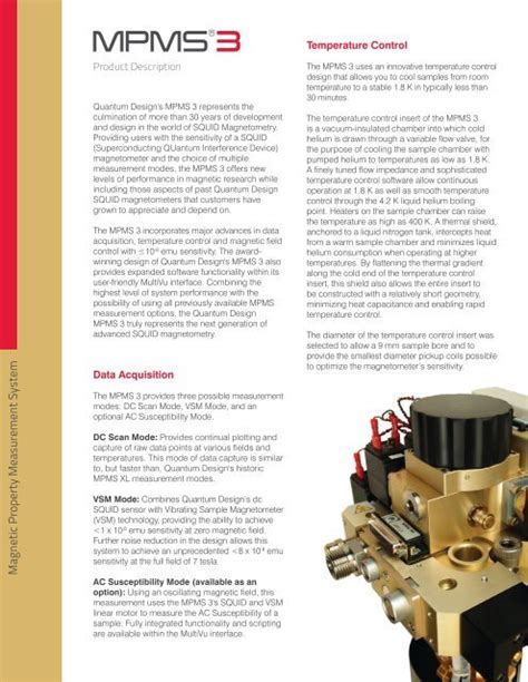 Mpms 3 System Quantum Design Inc
