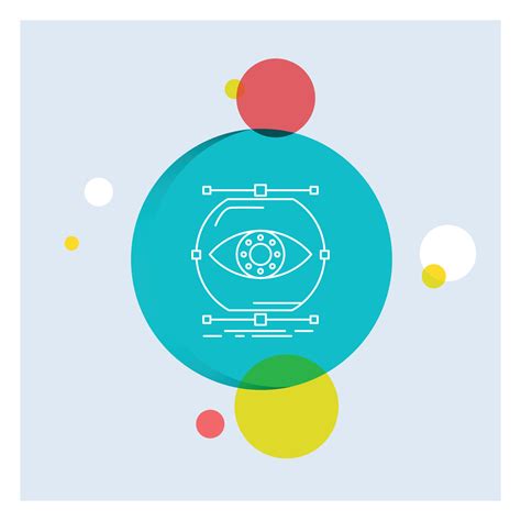 Visualize Conception Monitoring Monitoring Vision White Line Icon