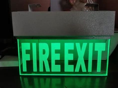 Metal Rectangular Exit Signage Board At Piece In Mohali ID