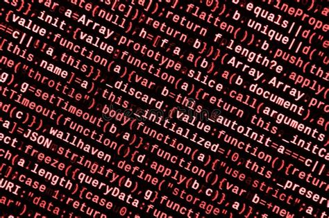 Writing Programming Code On Laptop Digital Binary Data On Computer