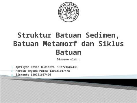Pptx Ppt Batuan Sedimen Dan Siklus Batuan Dokumen Tips