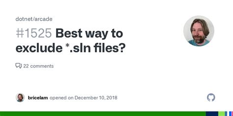 best way to exclude sln files · issue 1525 · dotnet arcade · github