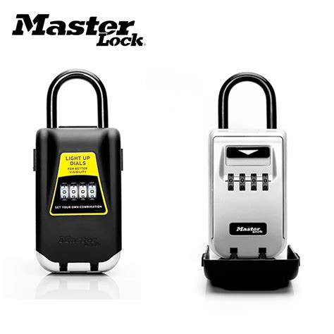 Key Safe Box Keys Storage Outdoor Padlock Combination Light Up Dial