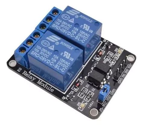 Módulo Relé Relay 2 Canais Optacoplados 5v Para Arduino Esp à Venda Em
