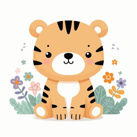 Cute Tiger Premium Ai Generated Vector