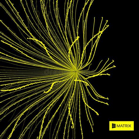 Abstract Science Or Technology Background Array With Dynamic Particles
