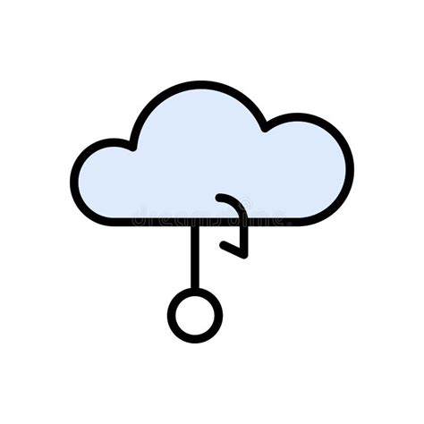 Cloud Cyber Attack Icon Simple Color With Outline Vector Elements Of Hacks Icons For Ui And Ux