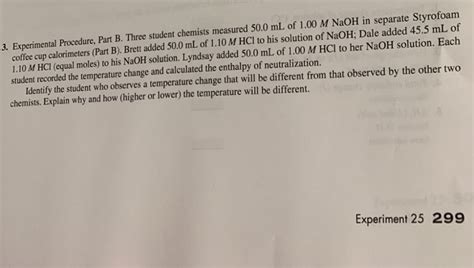 Experiment Prelaboratory Assignment Calorimetry Chegg