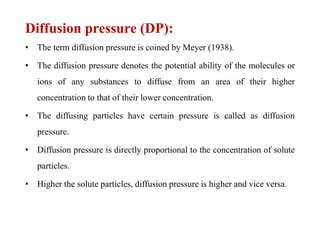 Diffusion Diffusion Pressure Diffusion Pressure Deficit PPTX