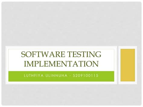 Software Testing Implementation Pdf Computer Software And