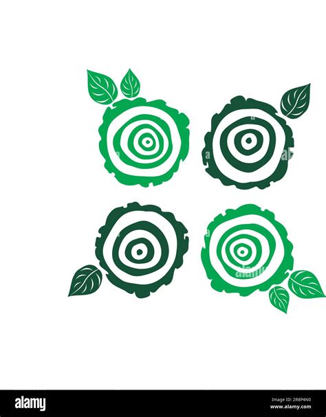 Vector Growth Rings Tree Trunk Symbols Slice Of Tree Trunk Stock Vector Image And Art Alamy