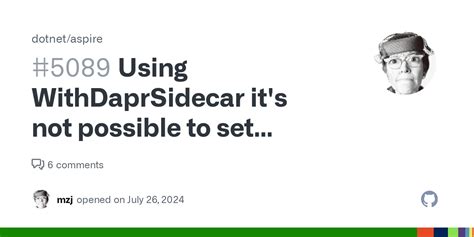 Using Withdaprsidecar Its Not Possible To Set Withenvironment · Issue 5089 · Dotnet Aspire