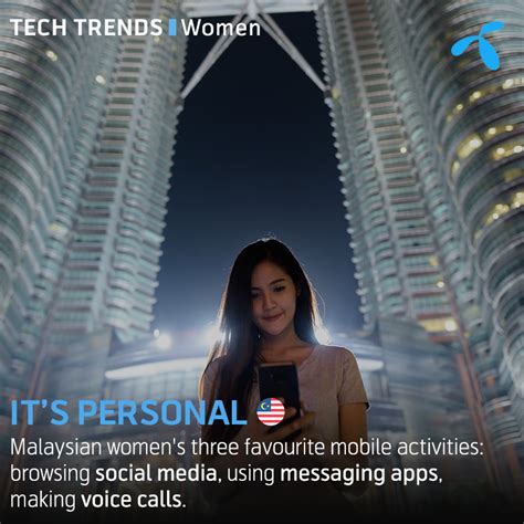 Telenor Malaysian Women Use Their Phone For Personal Enjoyment