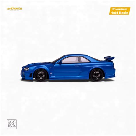 Cars Lounge Skyline Gt R R34 Nismo Z Tune Bayside Blue 164