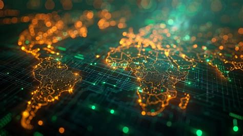 Premium Photo World Map With Glowing Trade Routes Illustrating Global Connections