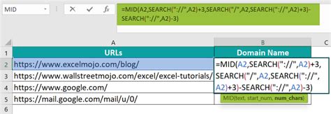 Mid Excel Function Formula Examples How To Use