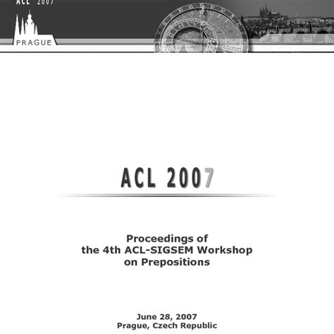 Proceedings Of The Fourth Acl Sigsem Workshop On Prepositions Acl Anthology