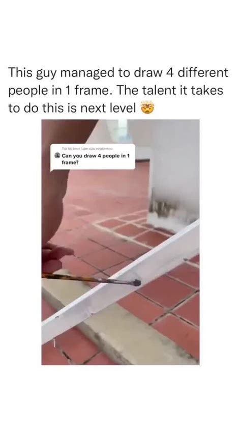 This Guy Managed To Draw 4 Different People In 1 Frame The Talent It Takes To Do This Is Next