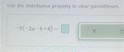 Solved Use The Distributive Property To Clear Chegg
