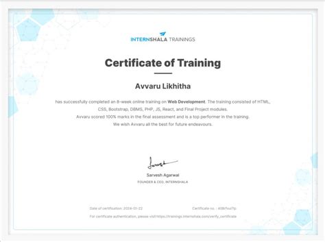 likhitha avvaru on linkedin internshala internshalatrainings