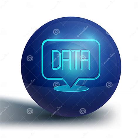 Blue Data Analysis Icon Isolated On White Background Business Data