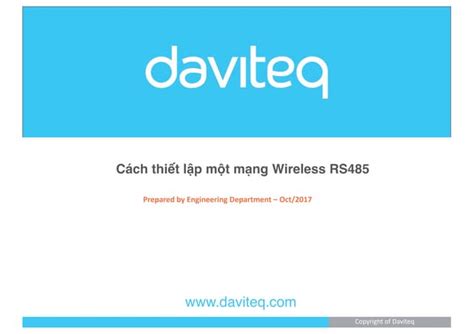 Cách Thiết Lập Mạng Wireless Rs485 Ppt