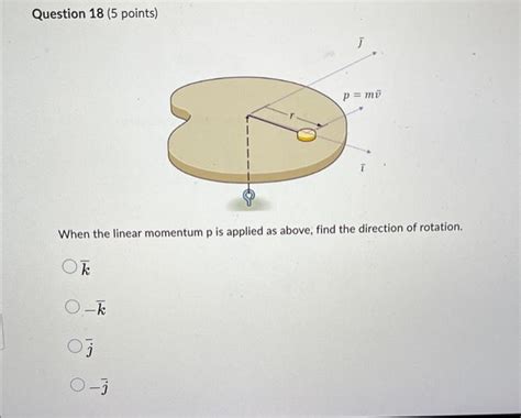 Solved Question Points When The Linear Momentum P Is Chegg
