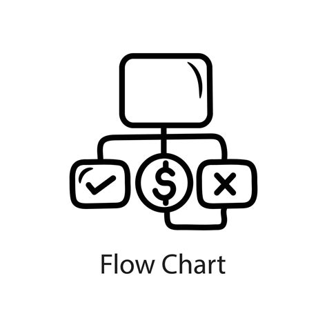 Flow Chart Outline Icon Design illustration. Data Symbol on White background EPS 10 File ...