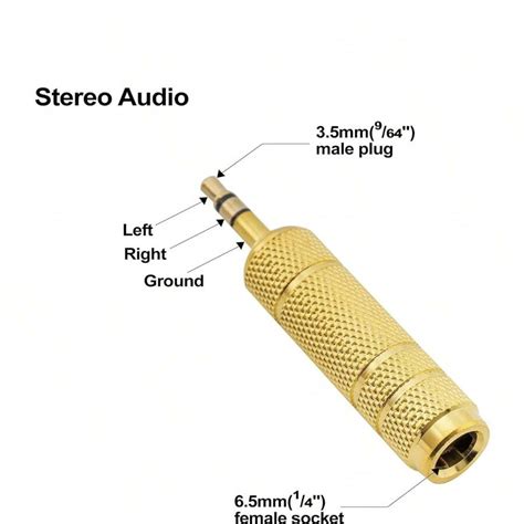 Mm Plug To Mm Jack Audio Stereo Adapter Converter Professional Microphone Headphone