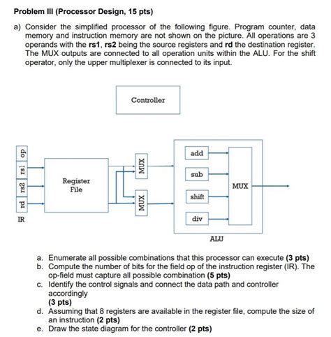 Problem III Processor Design Pts A Consider Chegg Com
