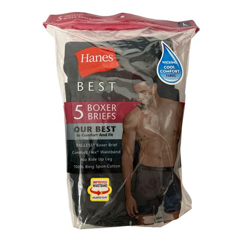 Hanes Mens Best Comfort Tagless Flex Waistband No Ride Up Boxer Briefs