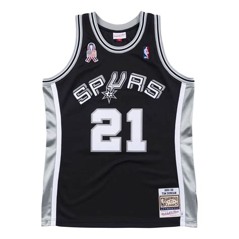 Mitchell And Ness X Nba San Antonio Spurs 2001 02 Jerseys Tim Duncan 21 Ajy4gs18456 Sasblck01tdu
